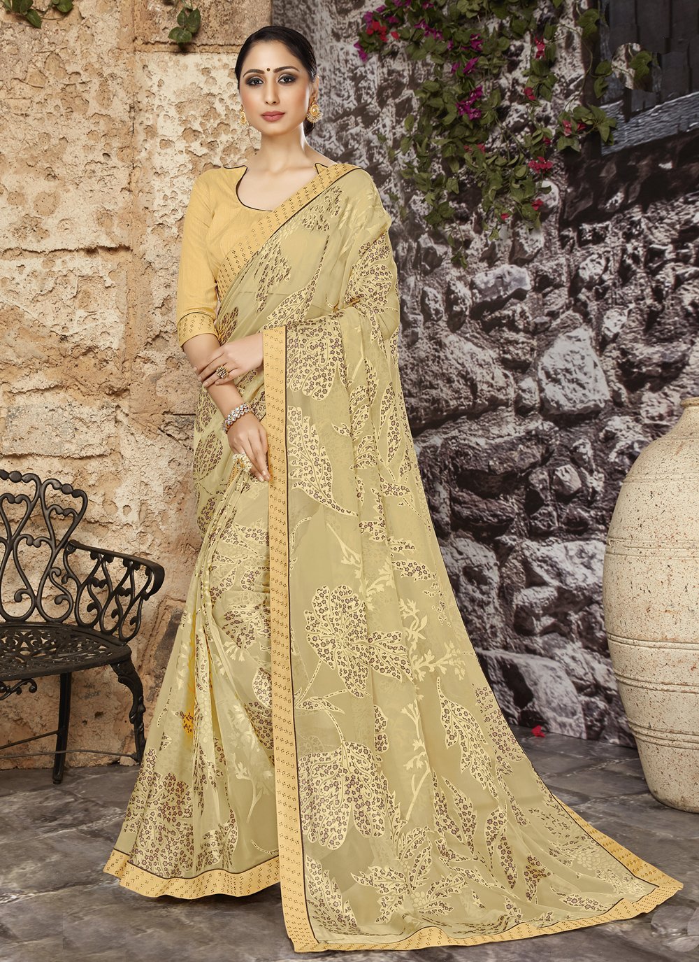 Buy Online Abstract Print Printed Saree : 183022