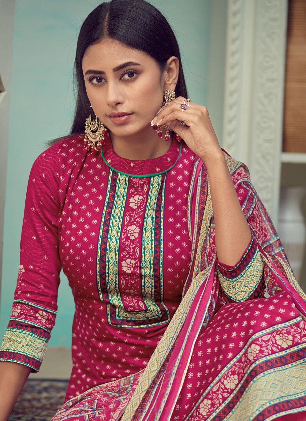 Shop Cotton Pink Bollywood Salwar Kameez Online : 174747