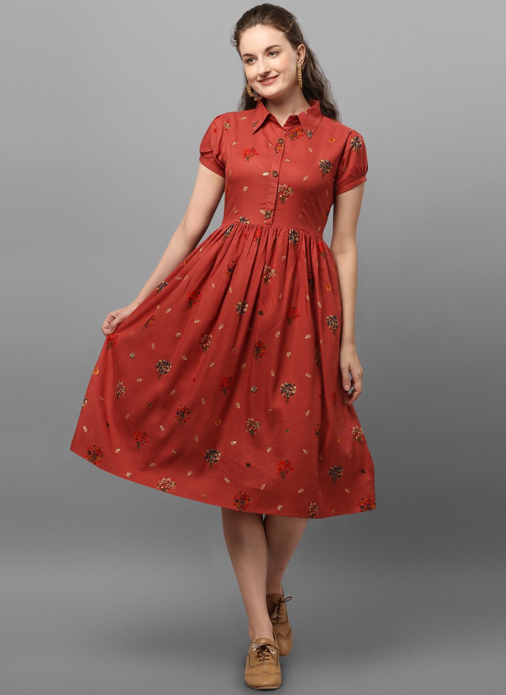 Buy Maroon Color Casual Kurti Online : 180249