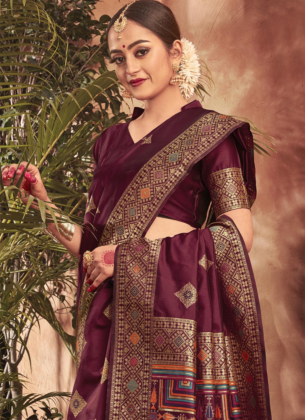 Shop Online Maroon Color Designer Traditional Saree : 181305