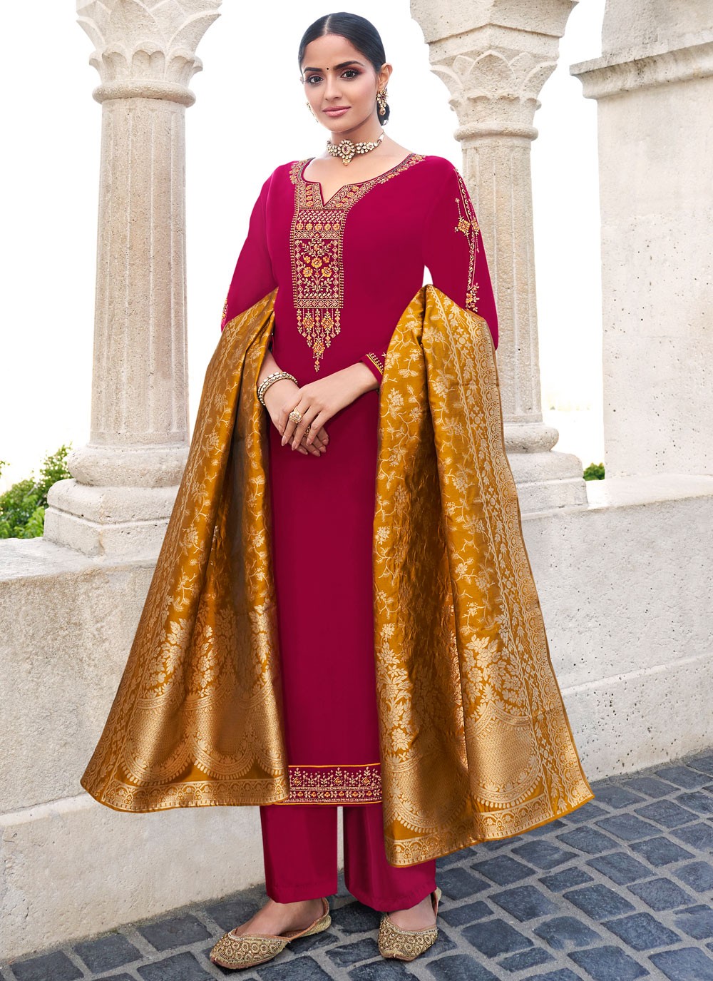 Buy Rani Color Designer Straight Suit Online : 204612