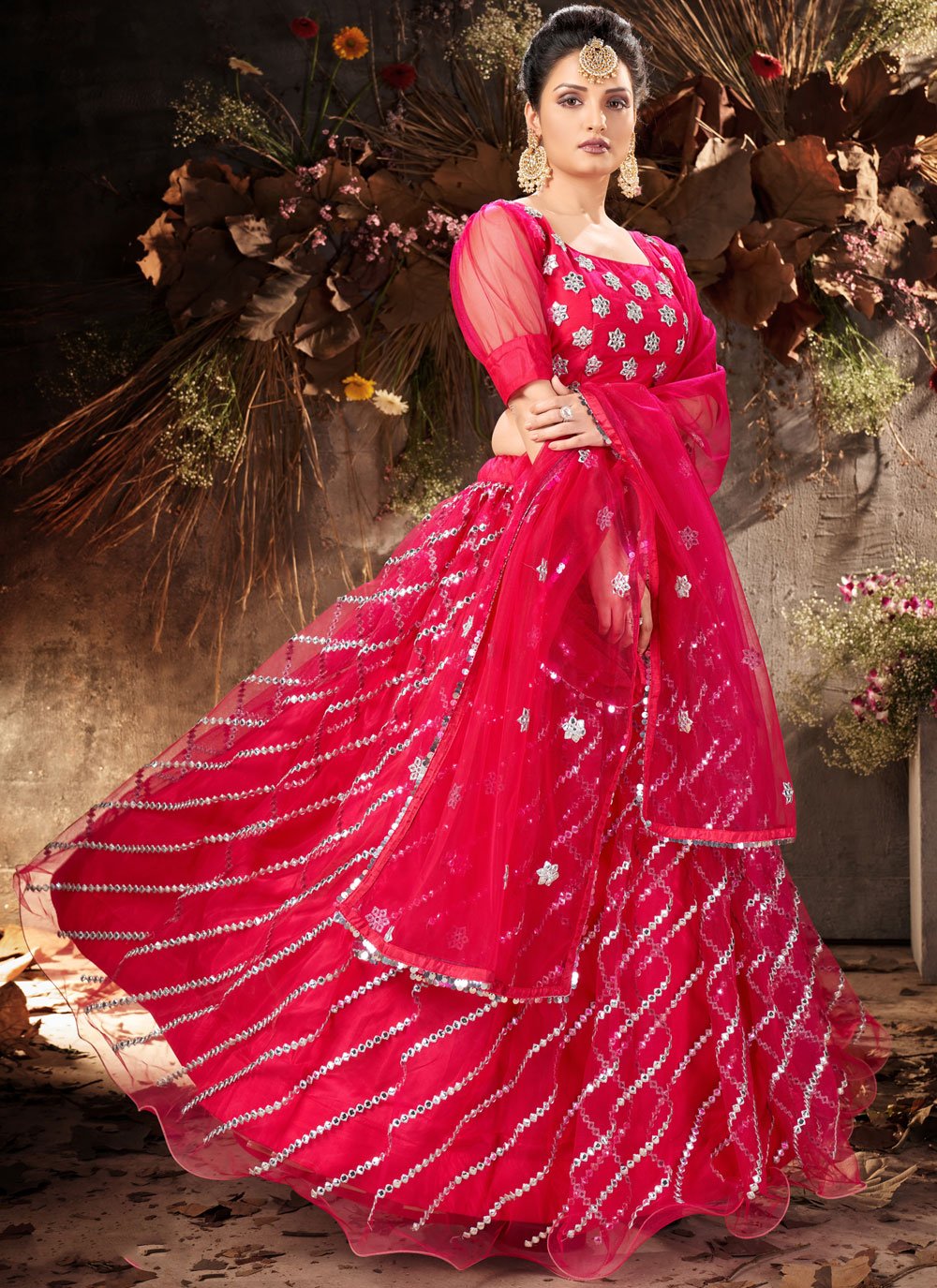 Buy Red Color Lehenga Choli Online