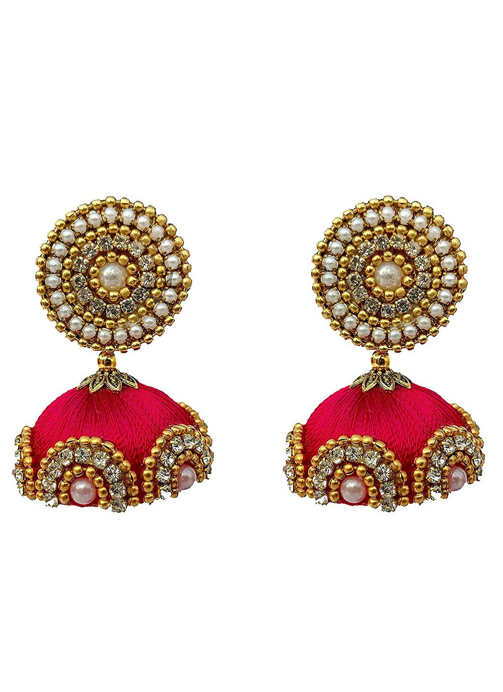 Buy Red Thread Work Ear Rings : 192531
