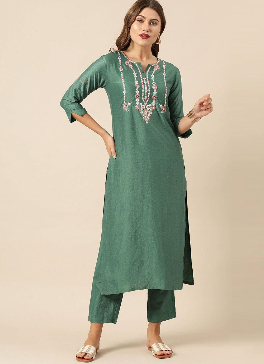 Shop Silk Designer Kurti Online : 186047