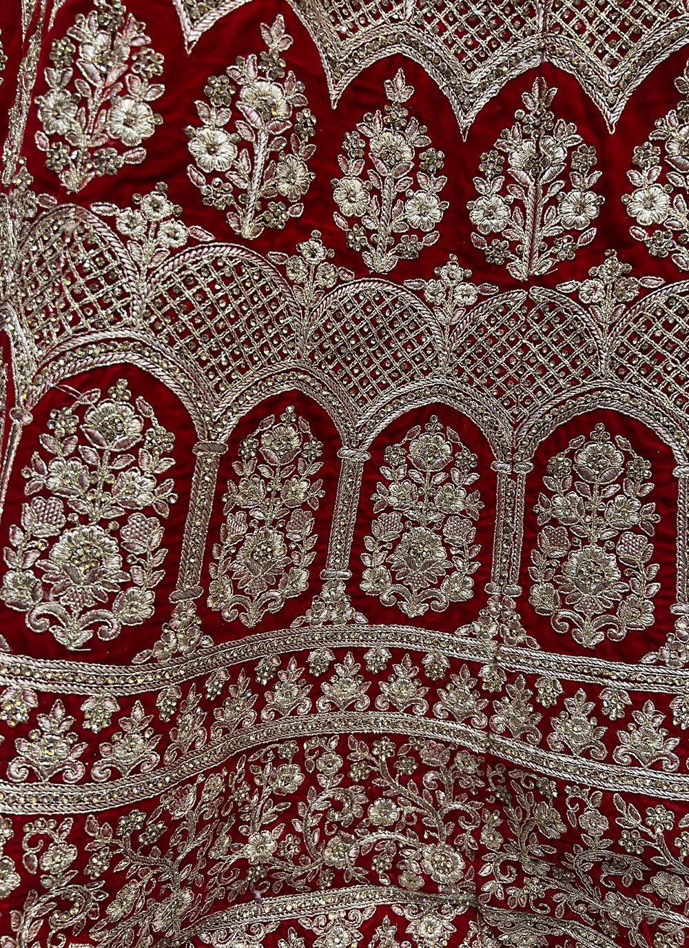 Buy Dori Work Pink Velvet A Line Lehenga Choli : 222037