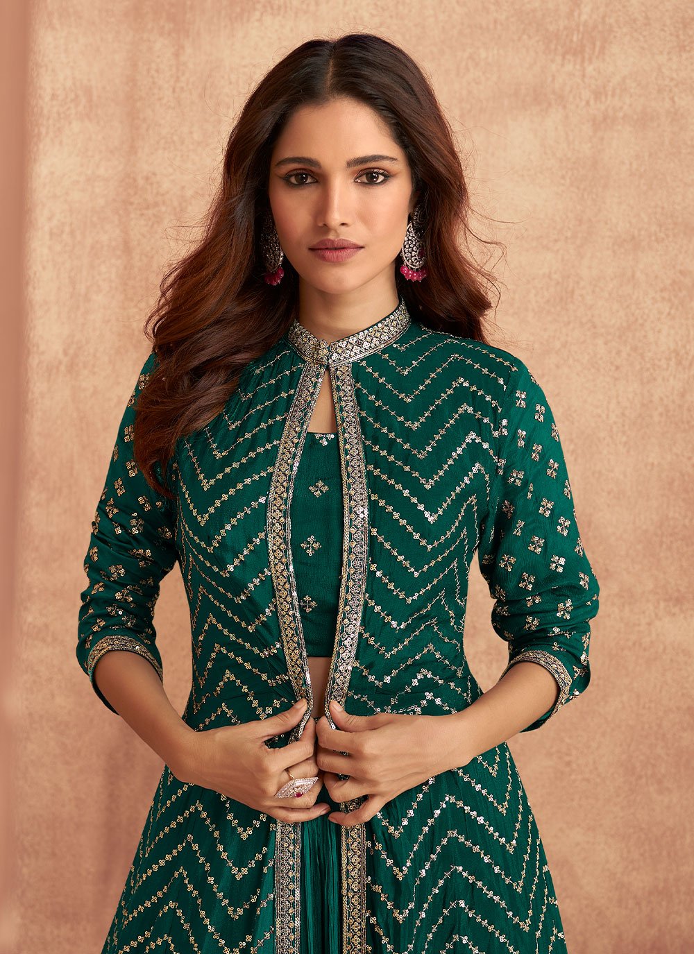 Buy Embroidered Silk Designer Lehenga Choli : 237245