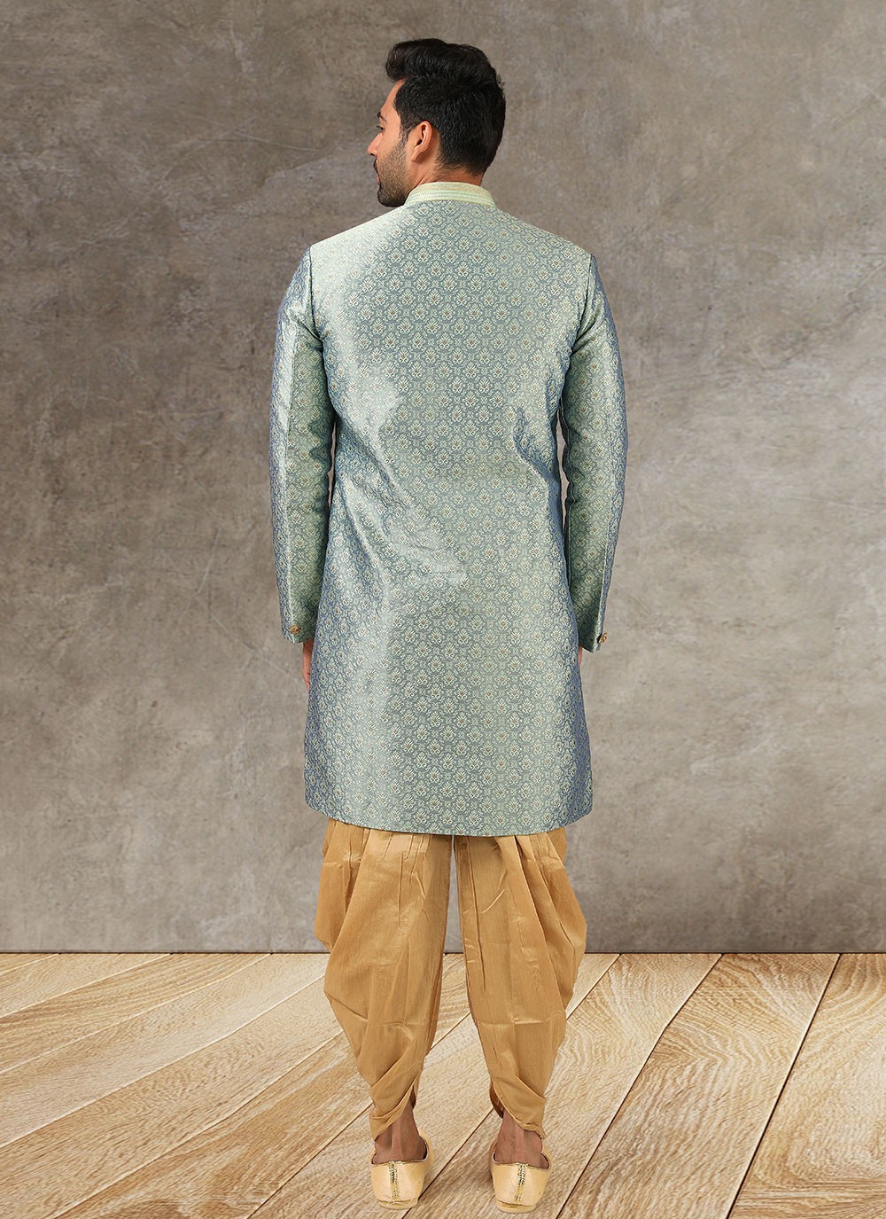 Green Mehndi Brocade Indo Western buy online