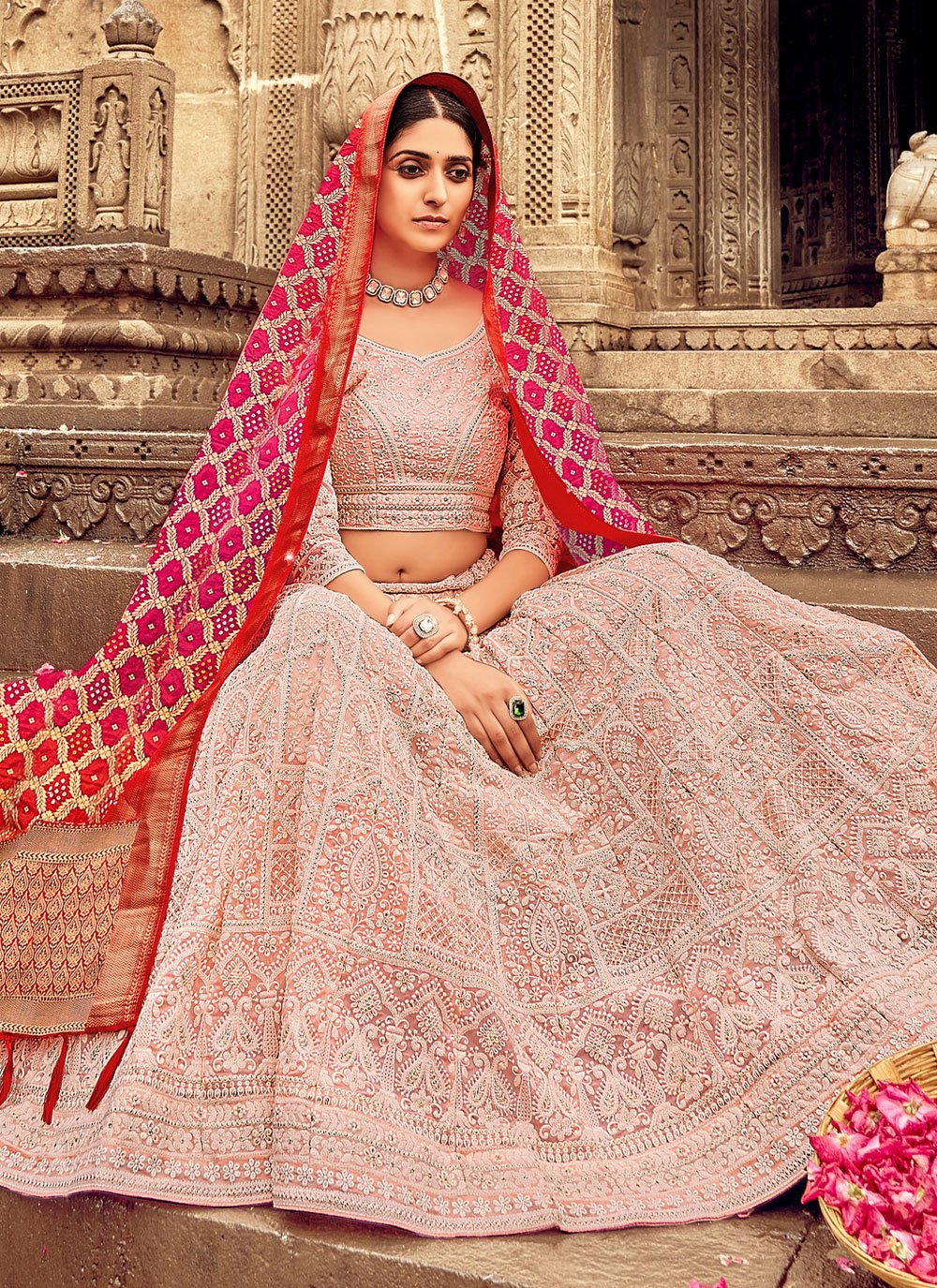 Shop Online Lucknowi work Georgette Trendy Lehenga Choli : 239309 ...