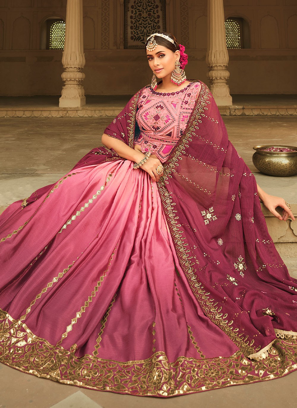 Buy Magenta Color Lehenga Choli : 236164