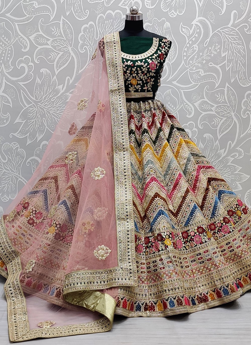 Shop Multi Colour Color Lehenga Choli Online : 216591 - Lehenga Choli