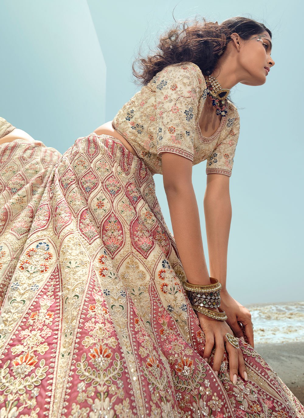 Buy Net Reception Lehenga Choli Online - Bridal Lehenga Choli