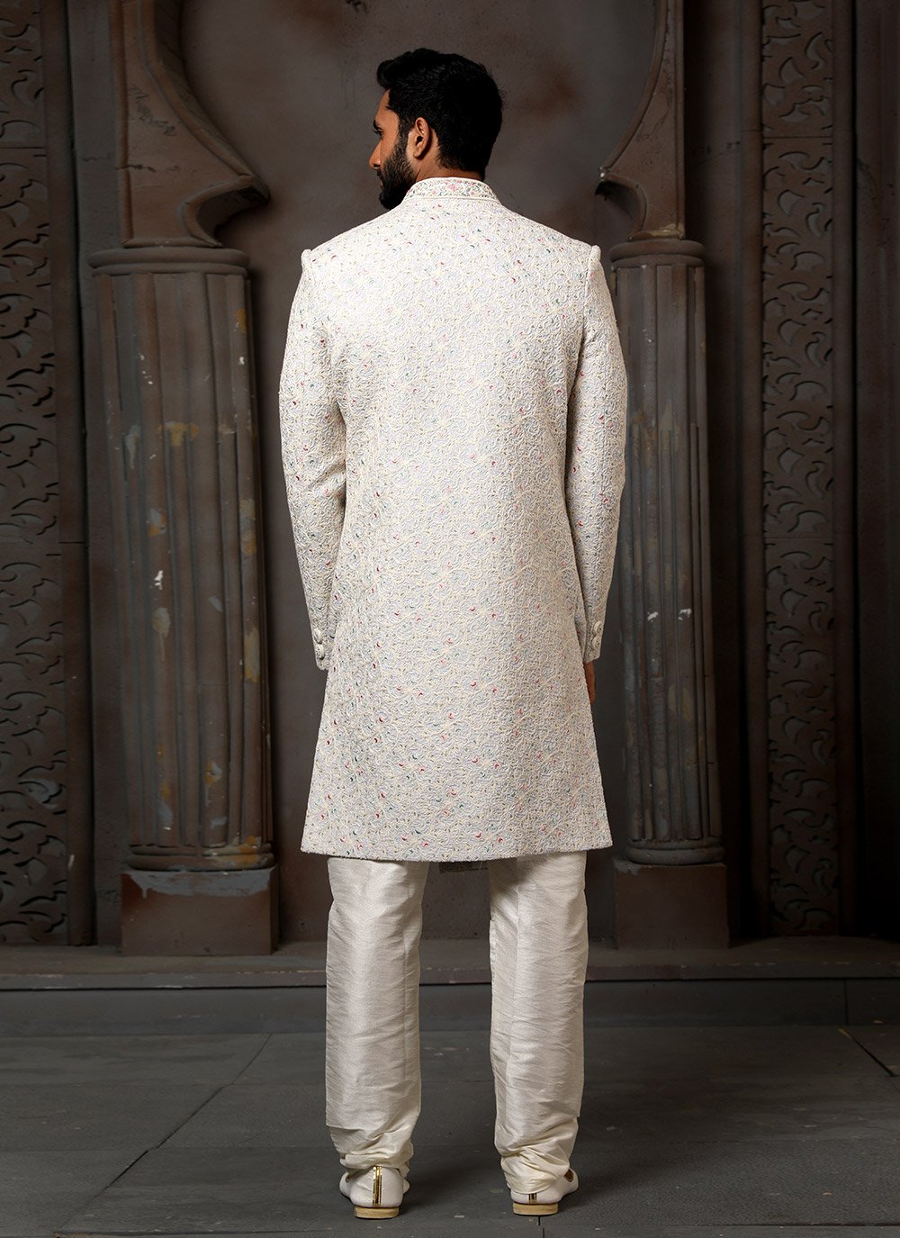 Shop Online Off White Color Sherwani : 238572