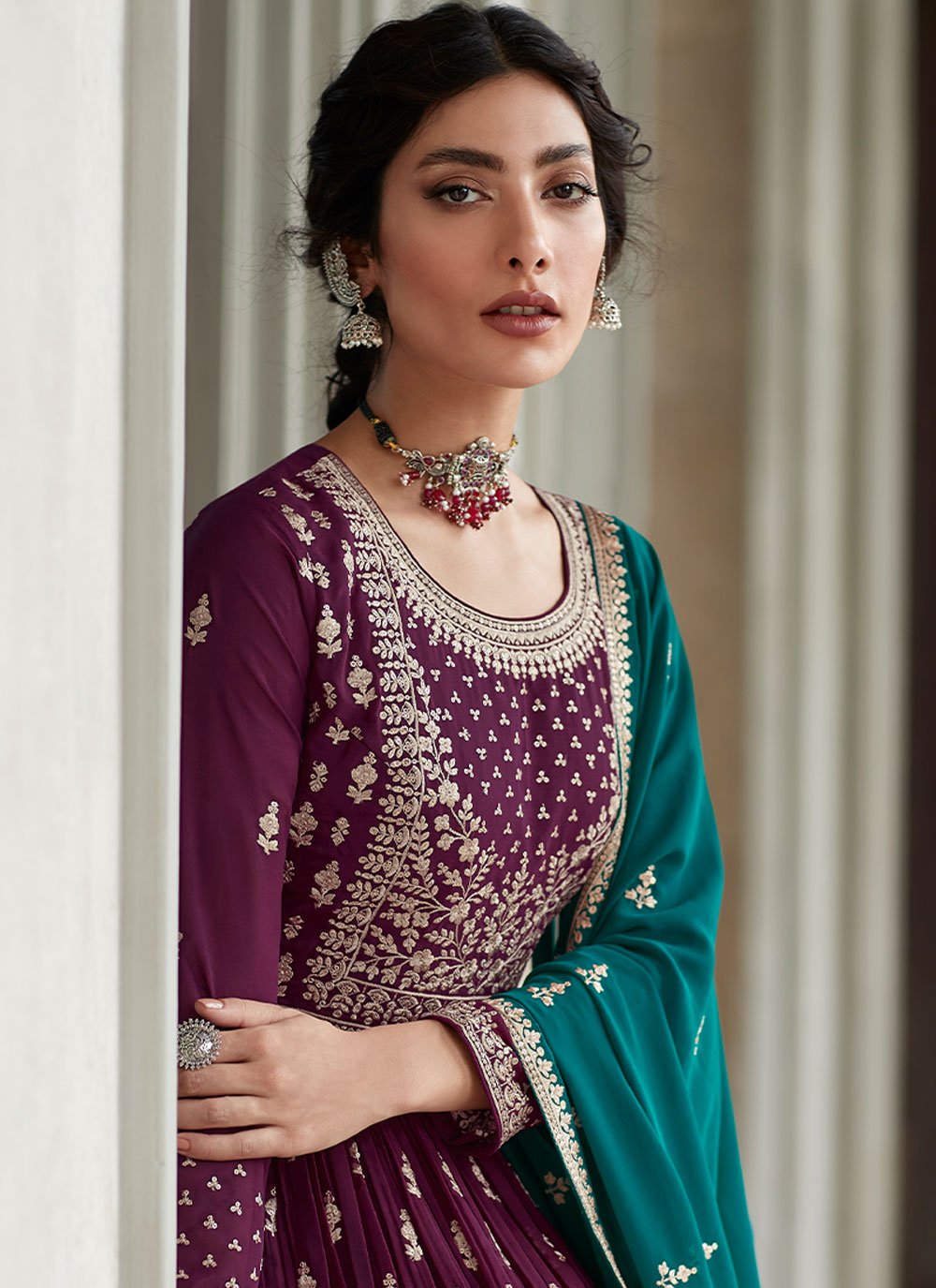 Shop Purple Color Readymade Lehenga Choli Online : 242400