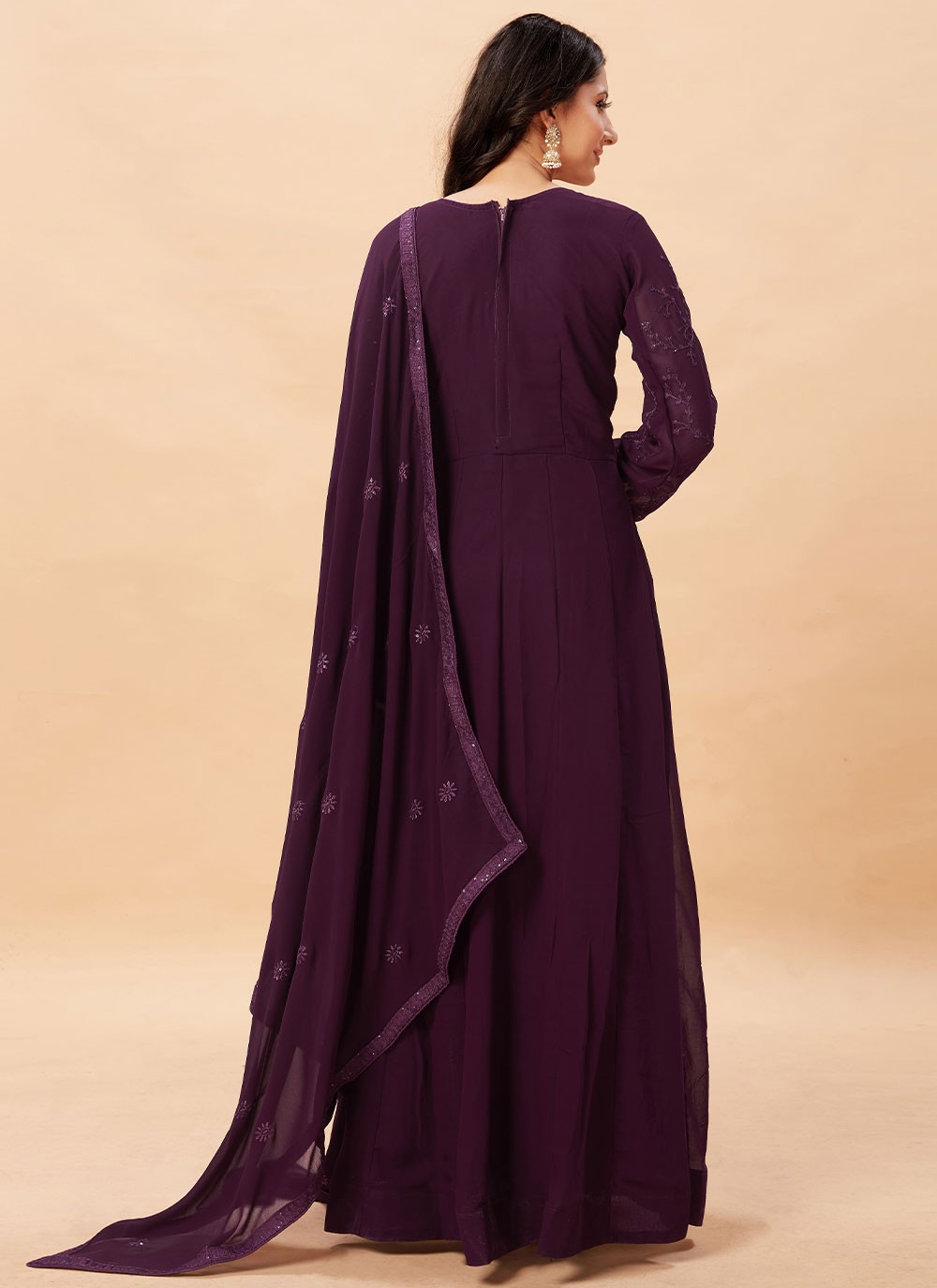 Buy Purple Embroidered Salwar Kameez : 239733
