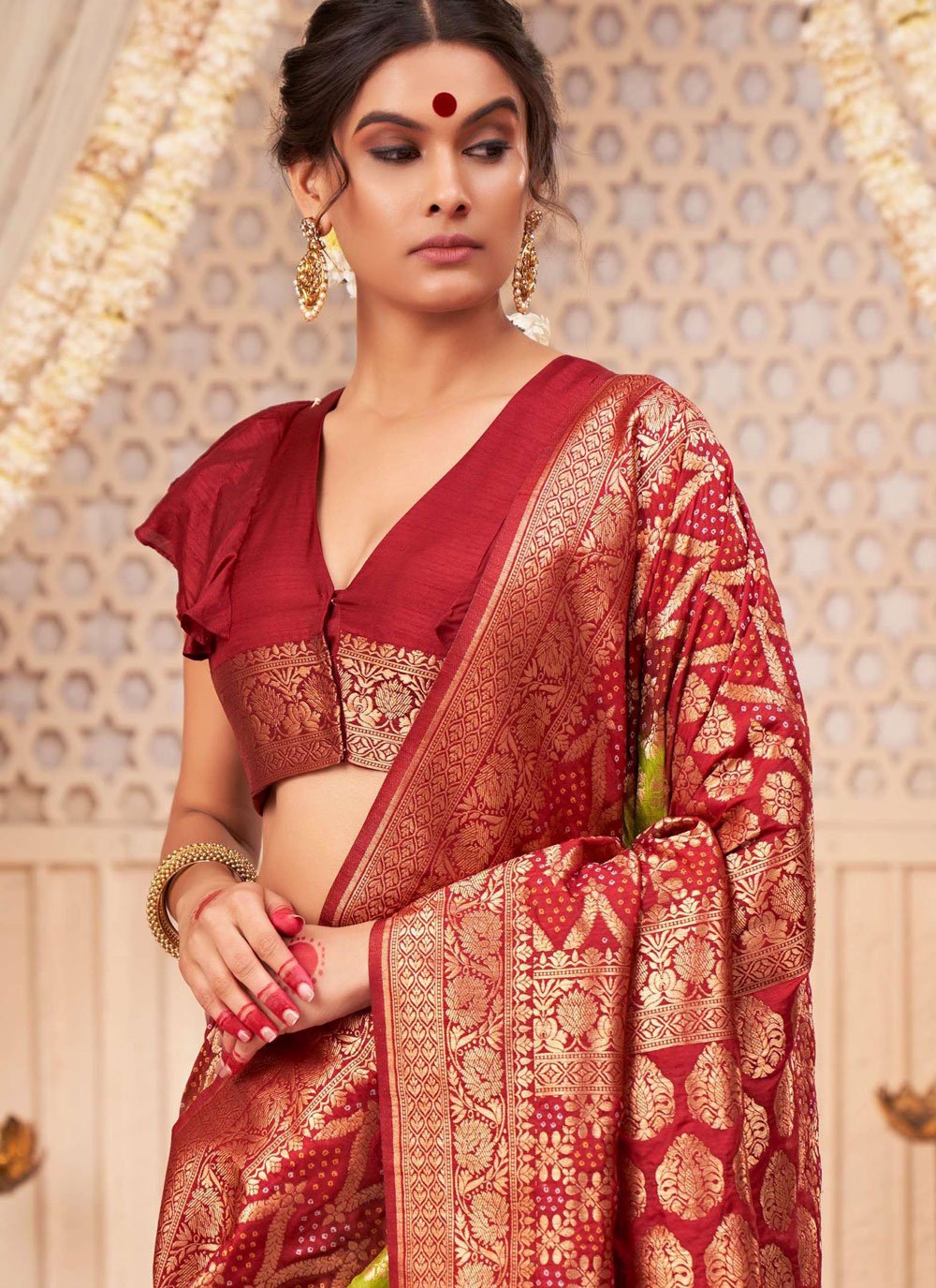 Buy Raw Silk Reception Saree Online : 238662