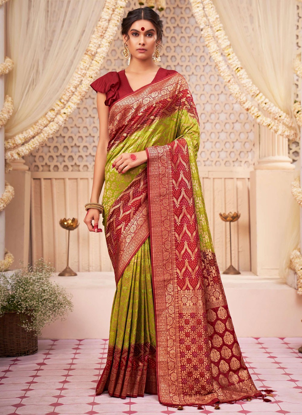 Buy Raw Silk Reception Saree Online : 238662