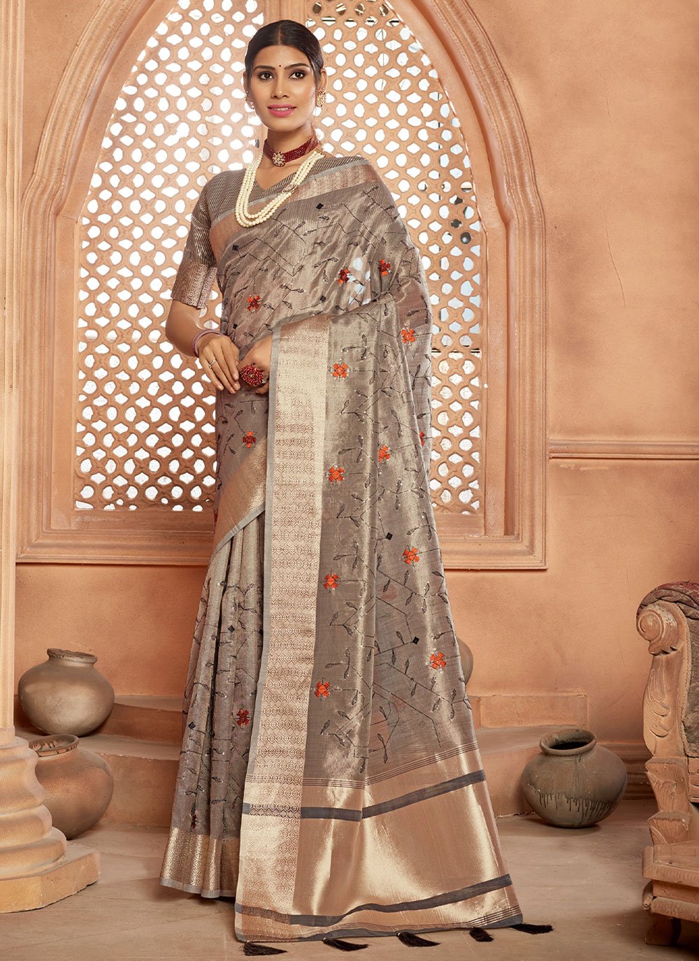 Buy Tissue Trendy Saree Online