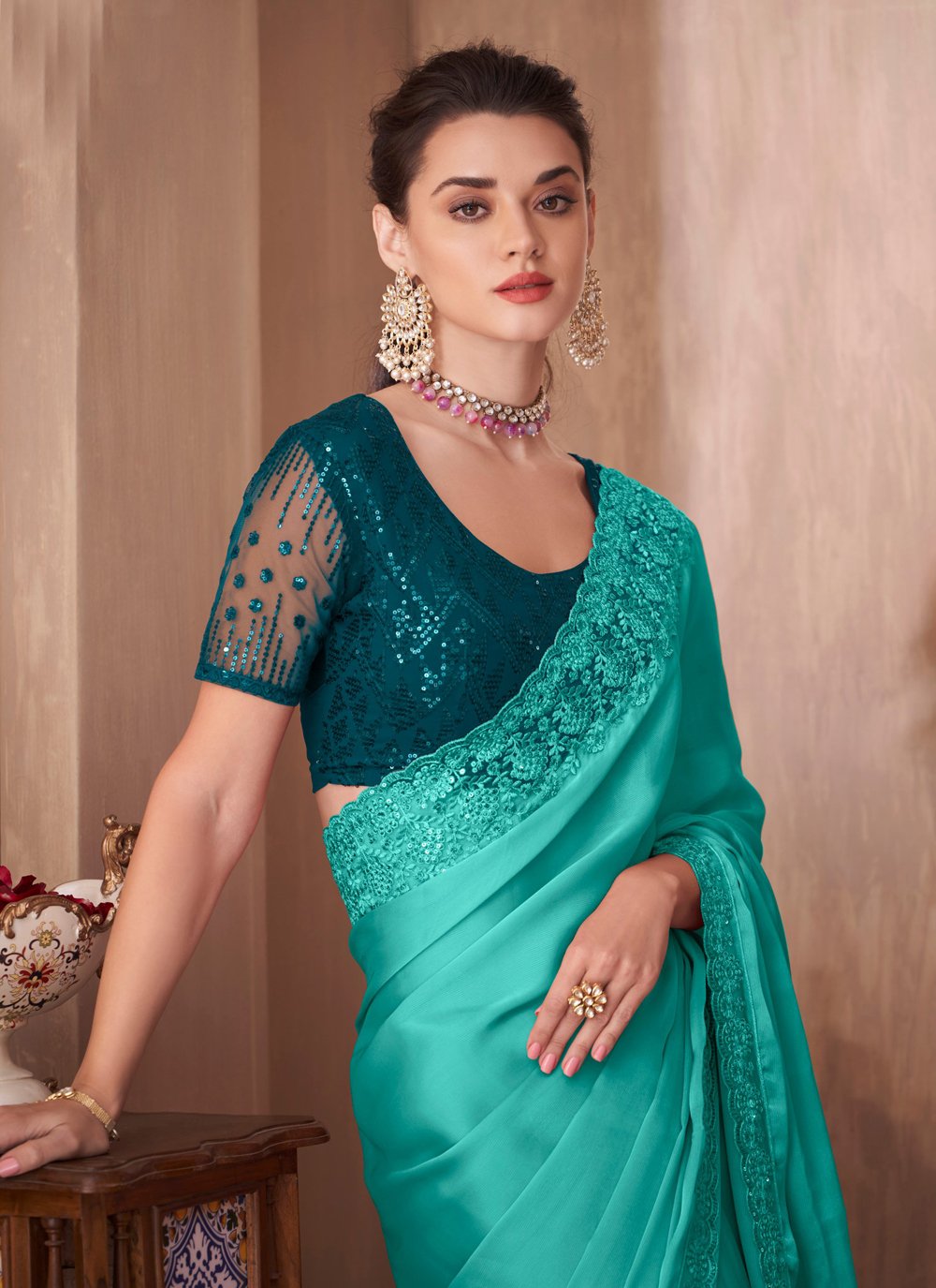 Buy Classic Saree For Ceremonial : 269318