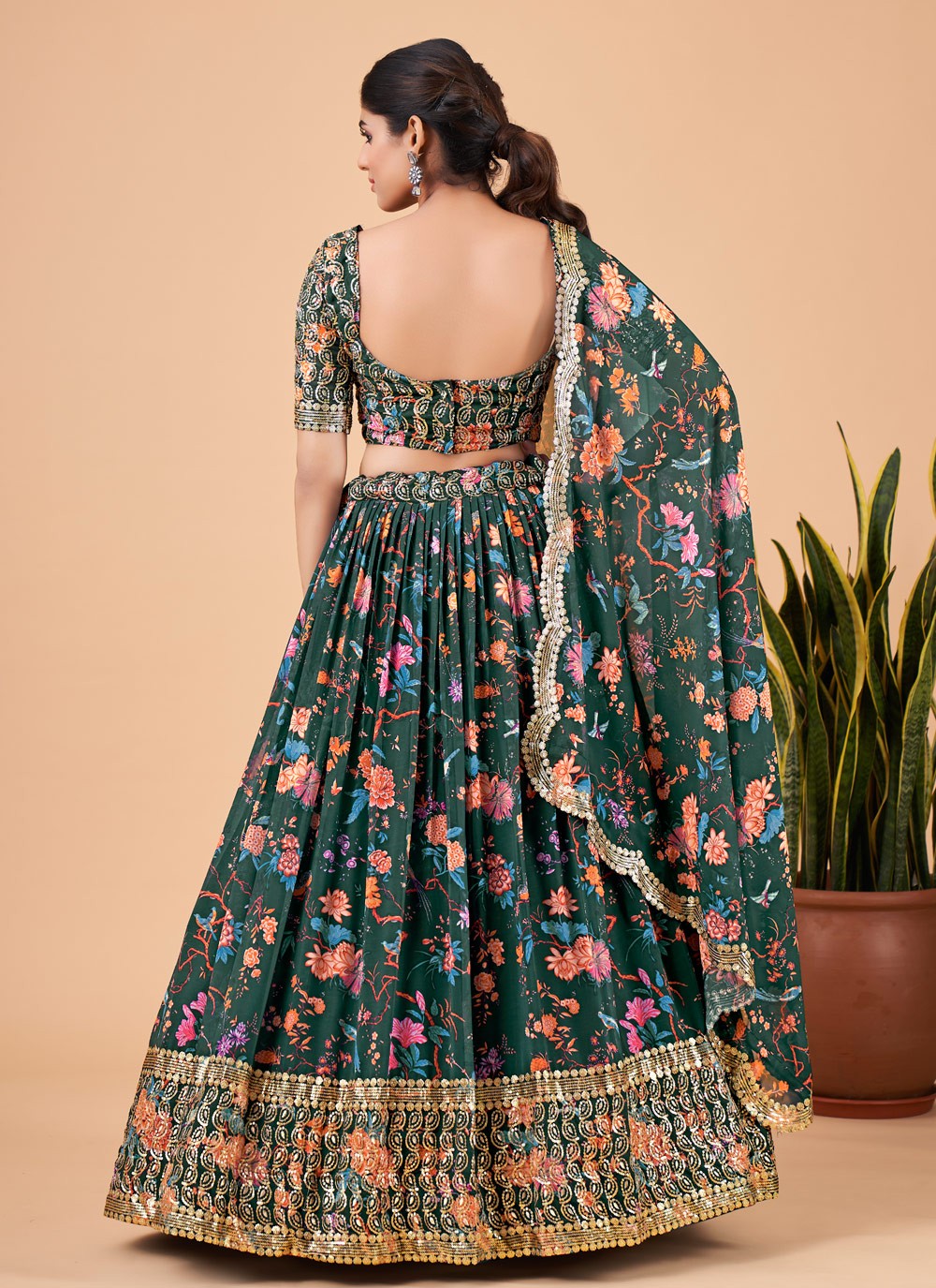 Buy Online Green Color A Line Lehenga Choli : 249638