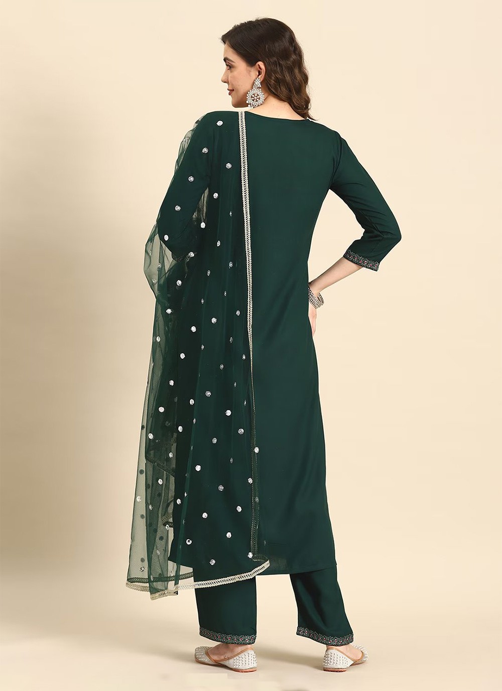 Shop Online Green Readymade Suit : 264519