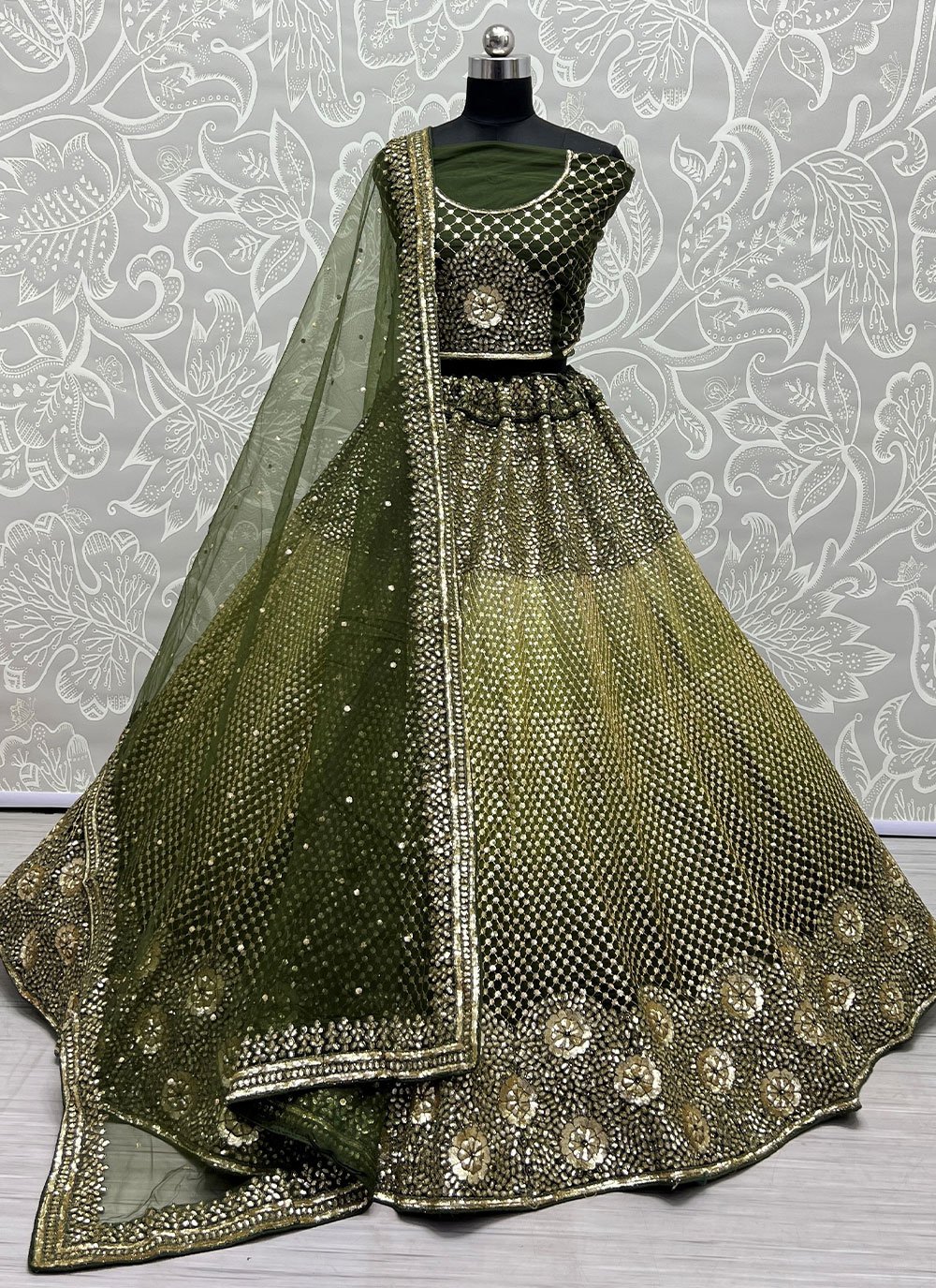 Buy Green Wedding Lehenga Choli Online