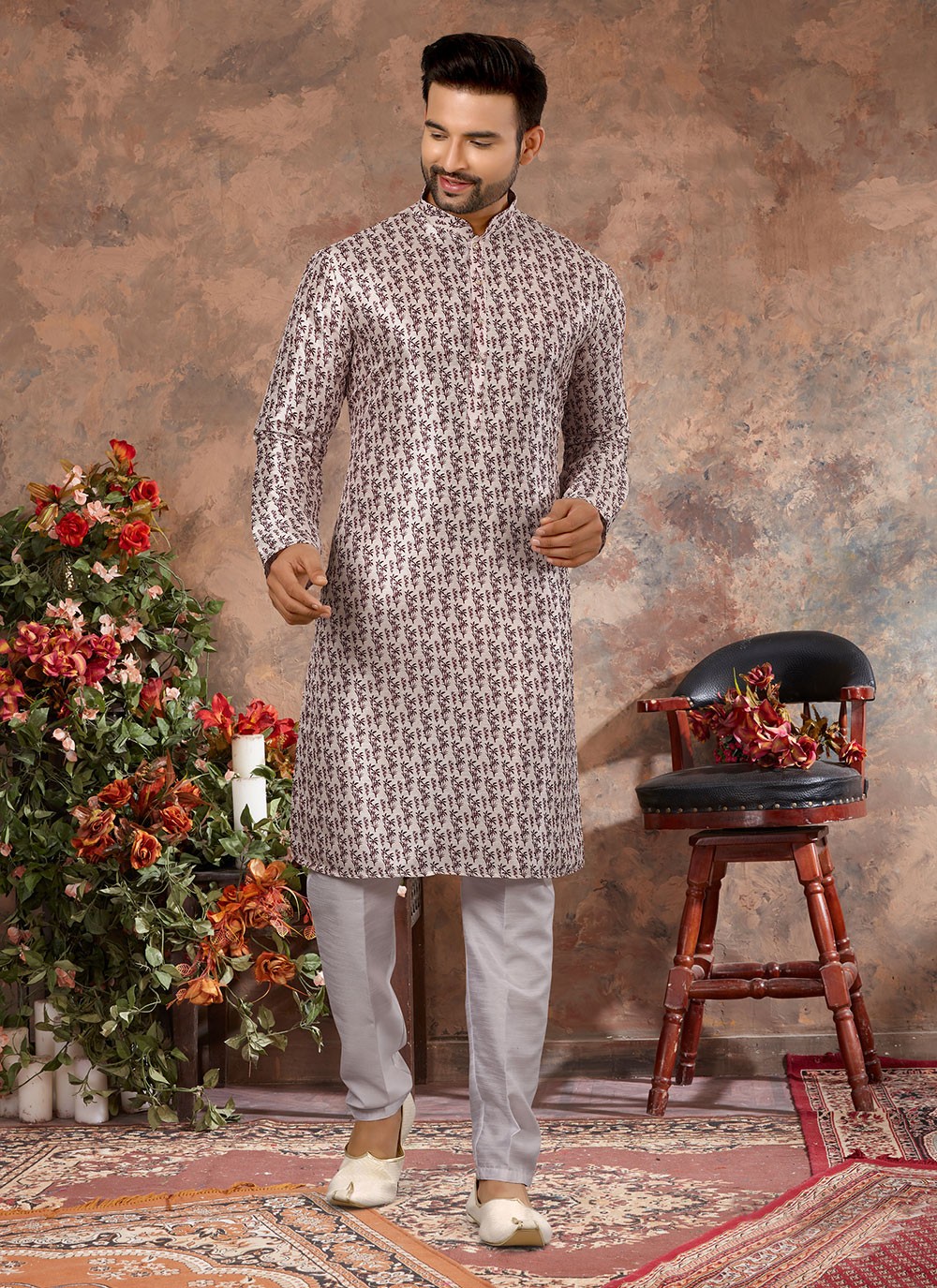 Shop Grey Color Kurta Online : 268162