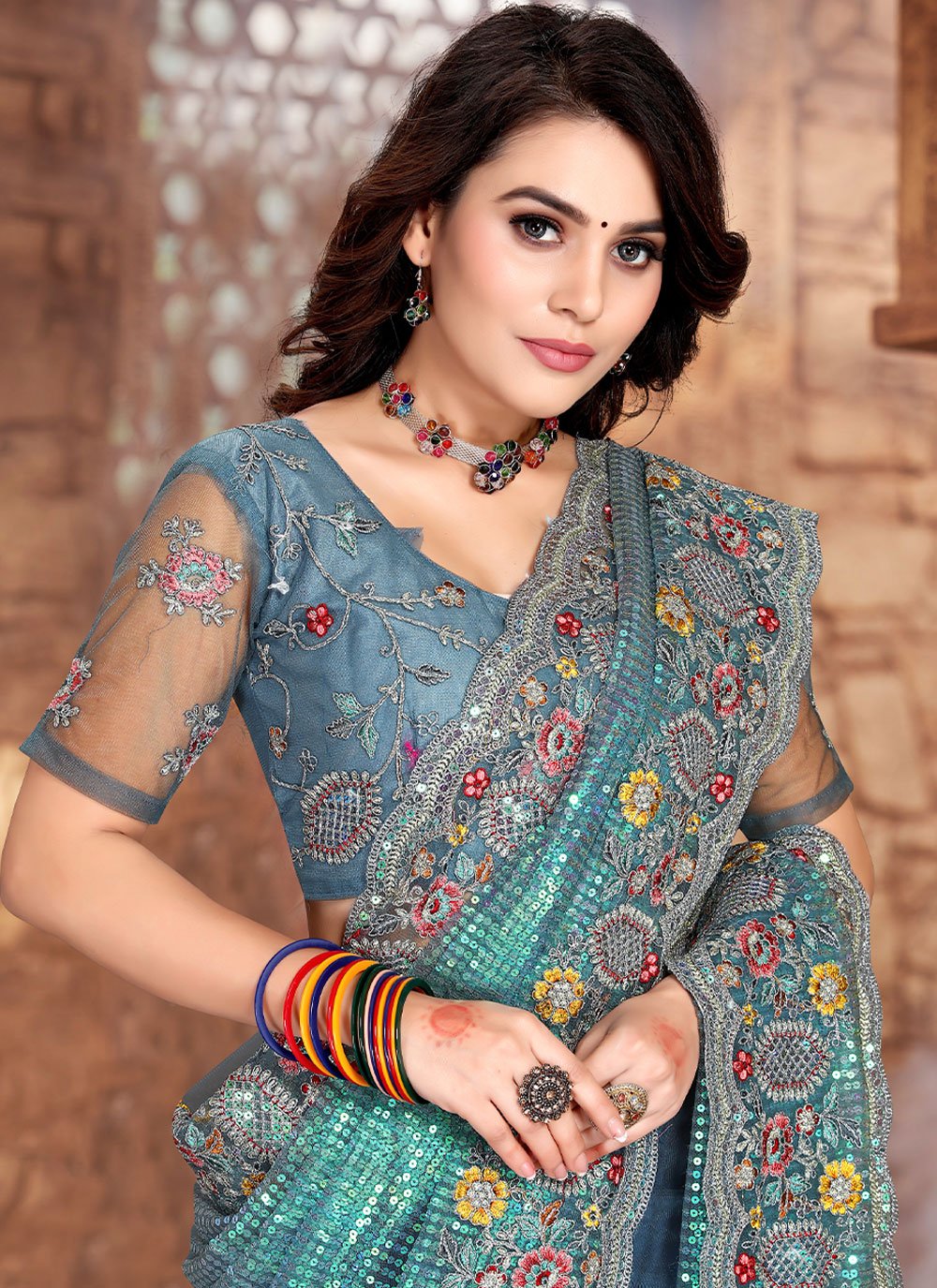 Buy Net Trendy Saree Online