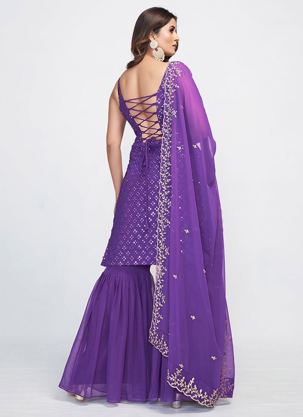 Shop Purple Wedding Readymade Salwar Kameez Online : 252841