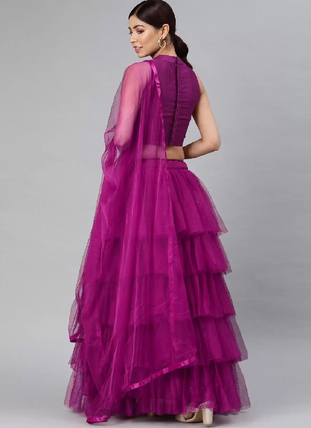 Buy Ruffle Net Lehenga Choli Online : 266687 - Lehenga Choli