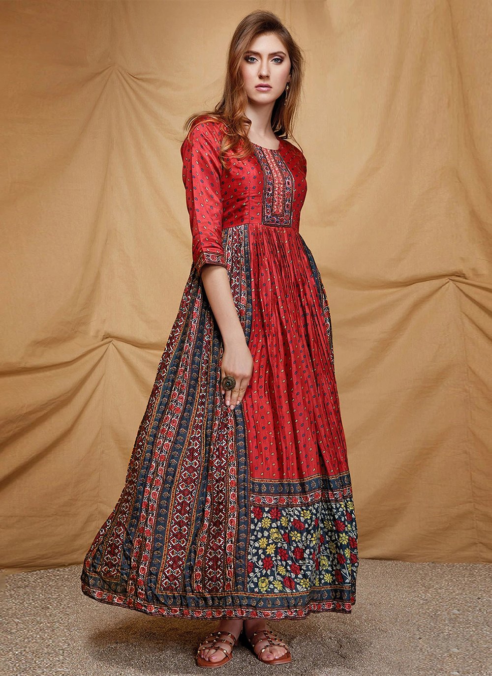 Buy Silk Readymade Gown : 250778 - Gown