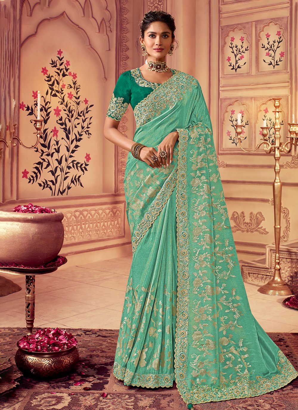 Shop Stone Party Trendy Saree Online : 263806