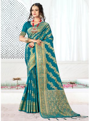 Turquoise Sarees and Turquoise Saris Online Shopping