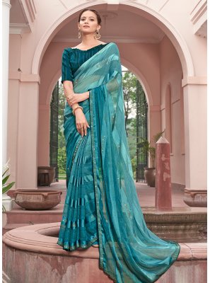 Turquoise Sarees and Turquoise Saris Online Shopping