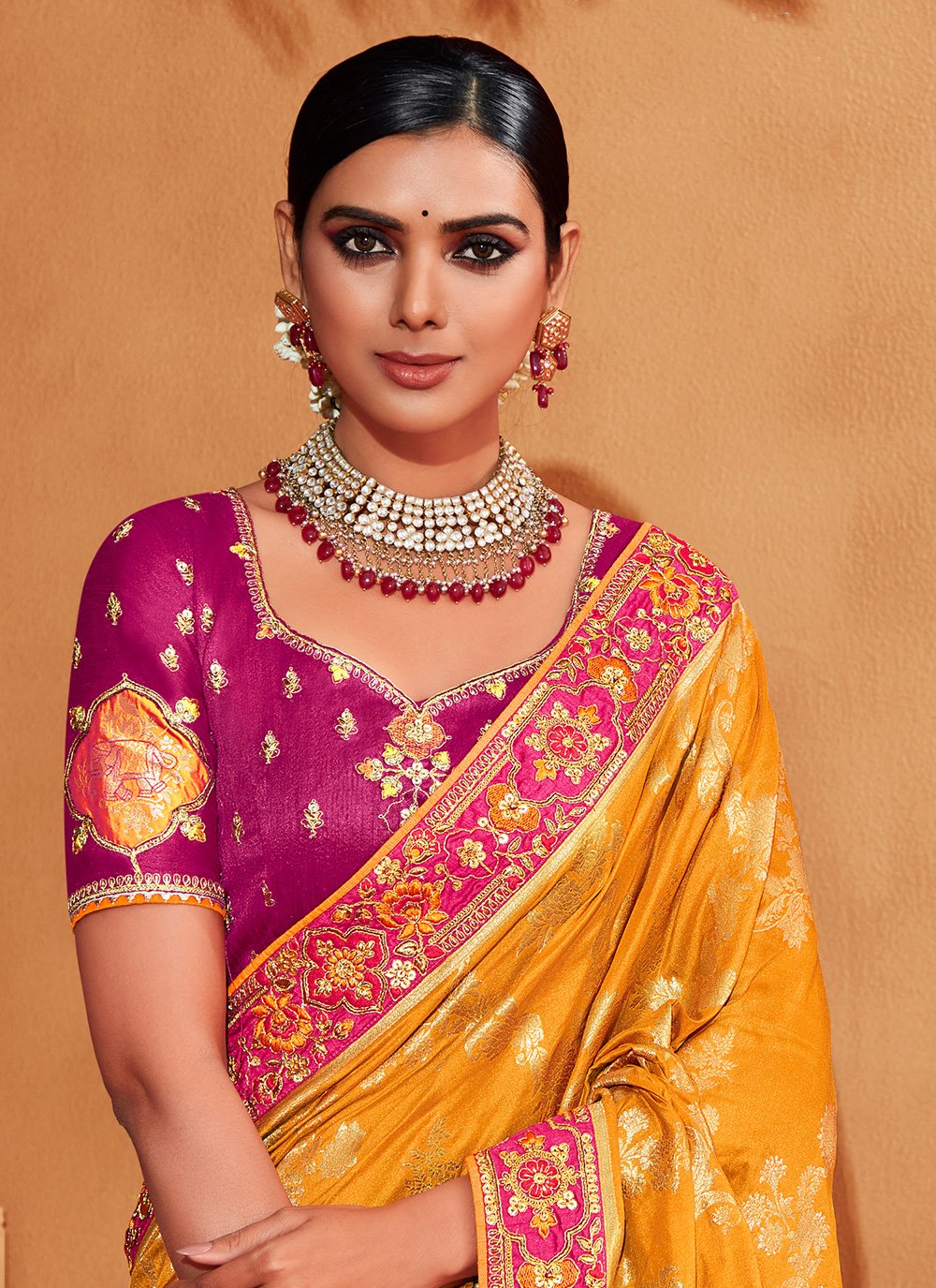 Weaving Multi Colour Contemporary Saree buy online