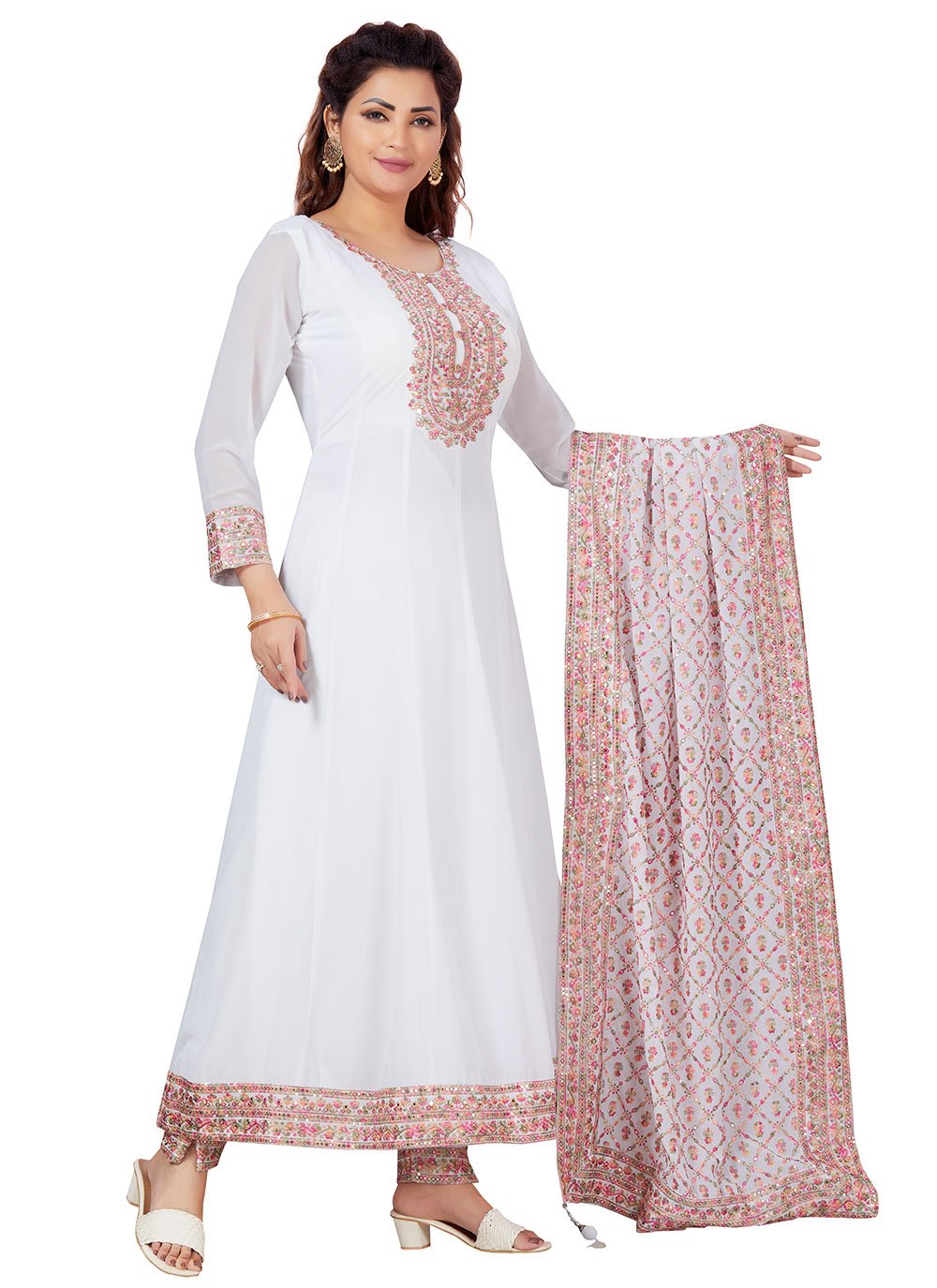 Shop White Embroidered Trendy Salwar Kameez Online : 257914 - Salwar Kameez