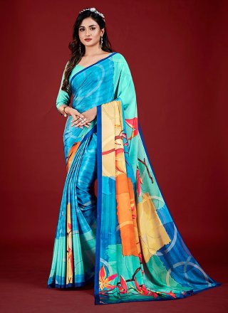 Shimmer Georgette Trendy Saree In Pink Buy Online