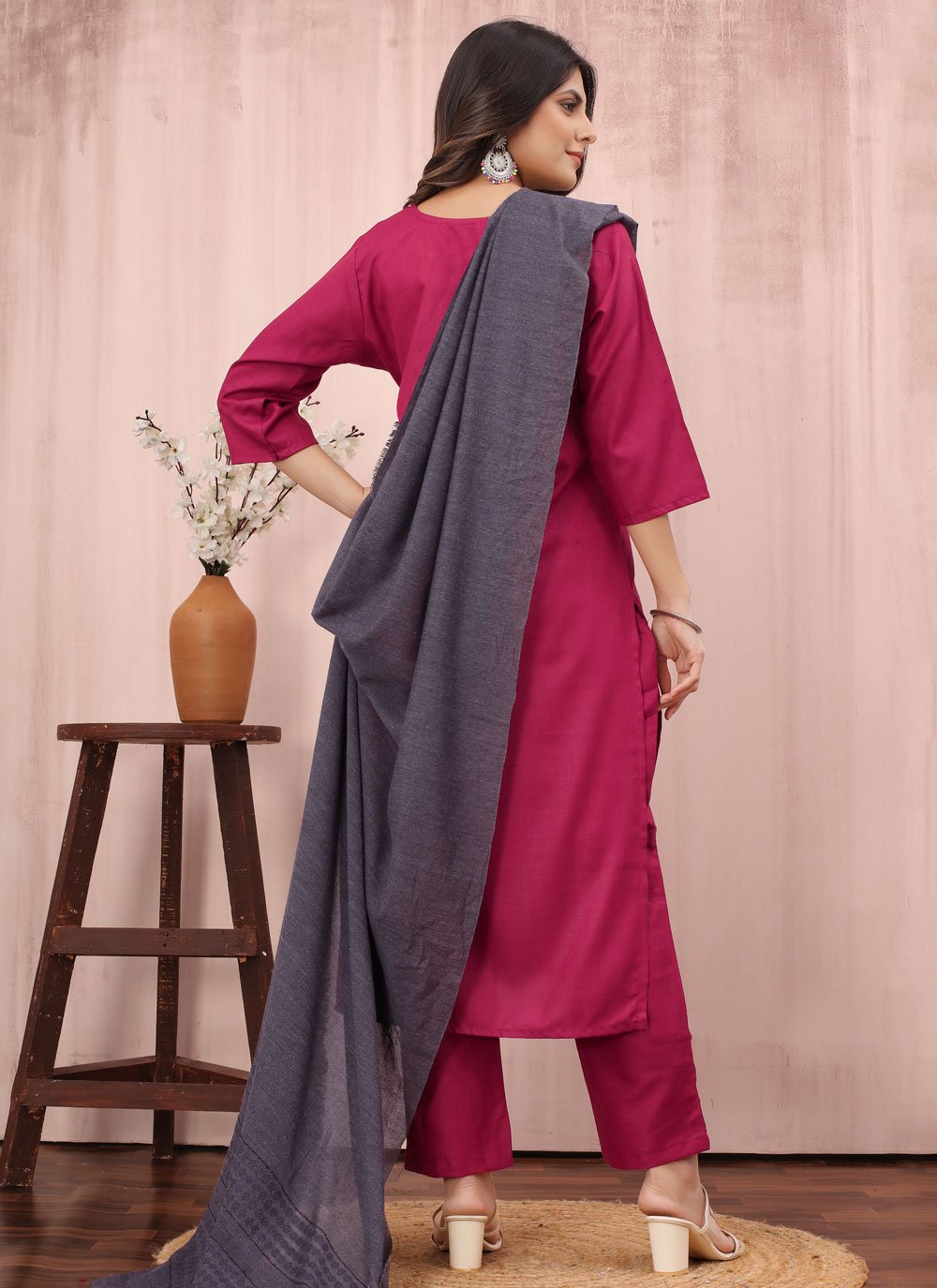 Cotton Salwar Suit In Rani Buy Online - Salwar Kameez