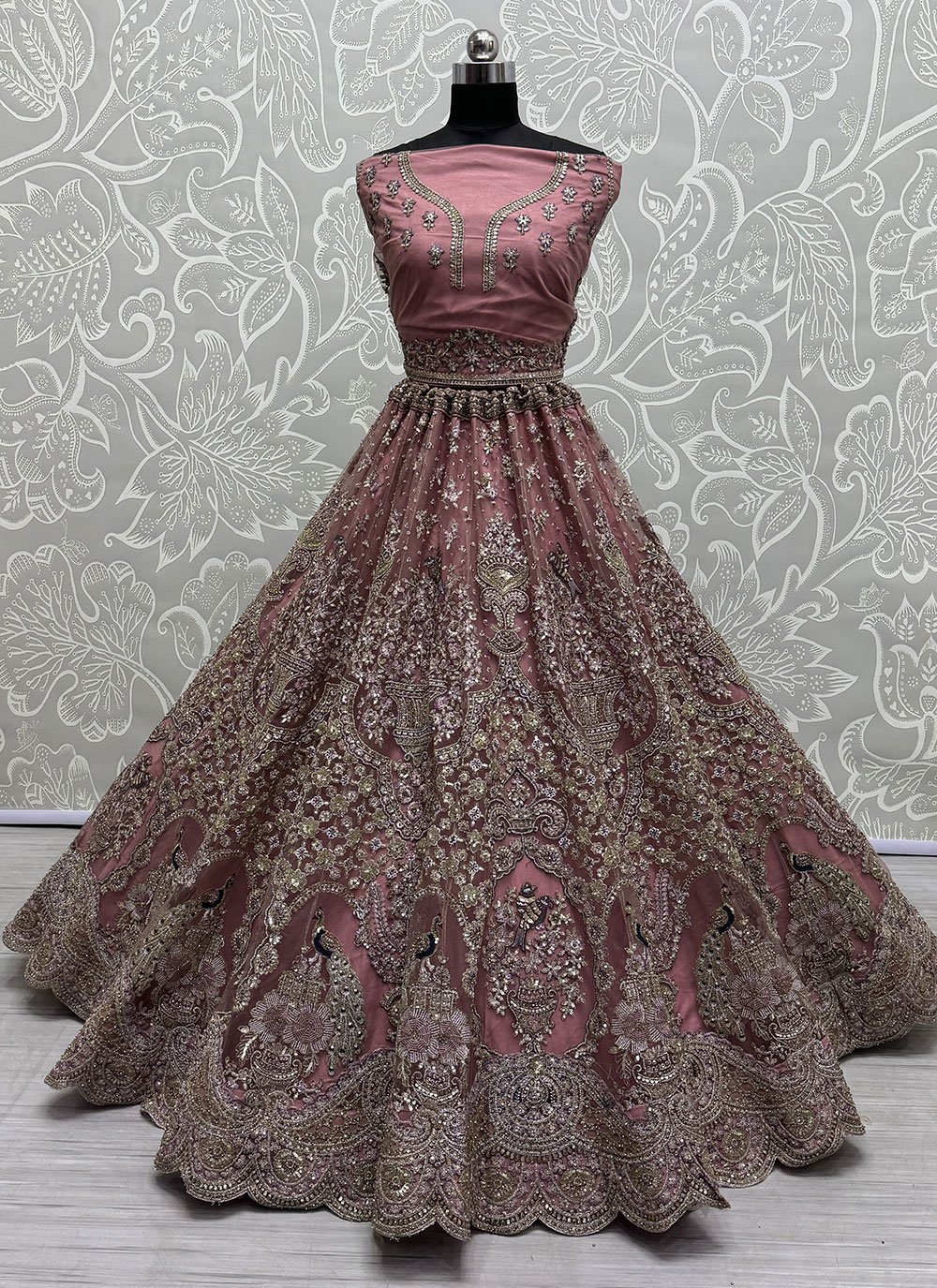 Purple Net Lehenga Choli Buy Online
