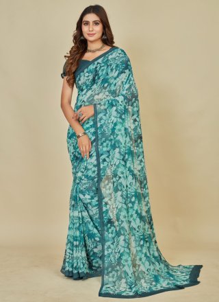 Turquoise Saree and Turquoise Sari Online Shopping