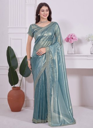 Turquoise Saree and Turquoise Sari Online Shopping