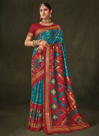 Turquoise Saree and Turquoise Sari Online Shopping