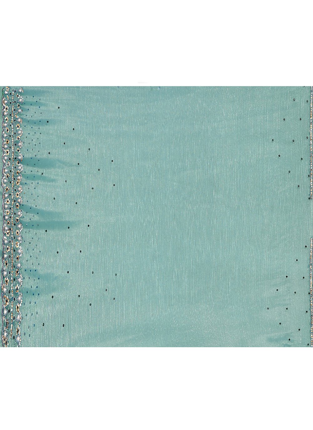 Hand Work JIMMY CHU Trendy Saree In Aqua Blue Buy Online