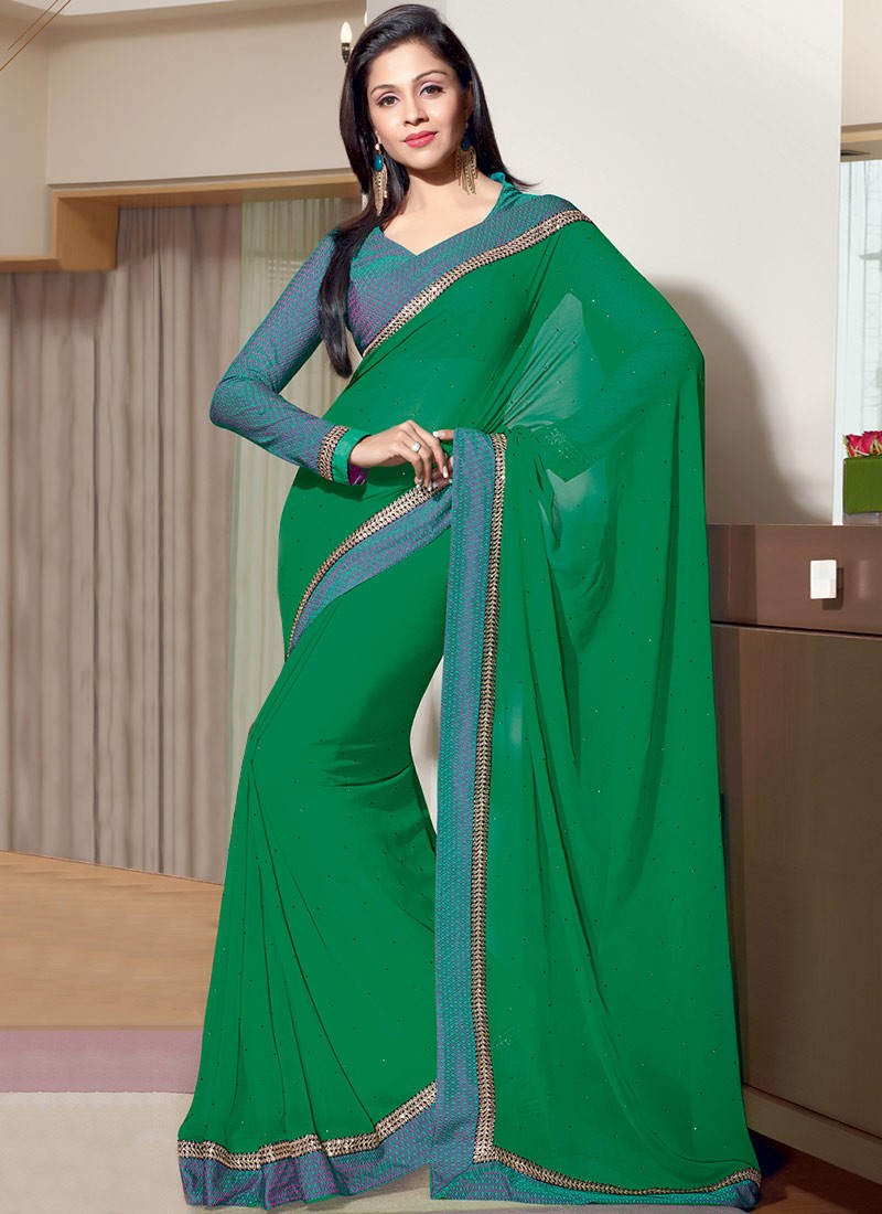 Green Color Saree