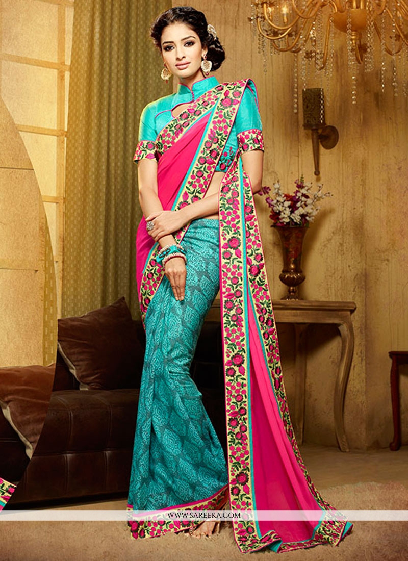 Resham Work Designer Saree