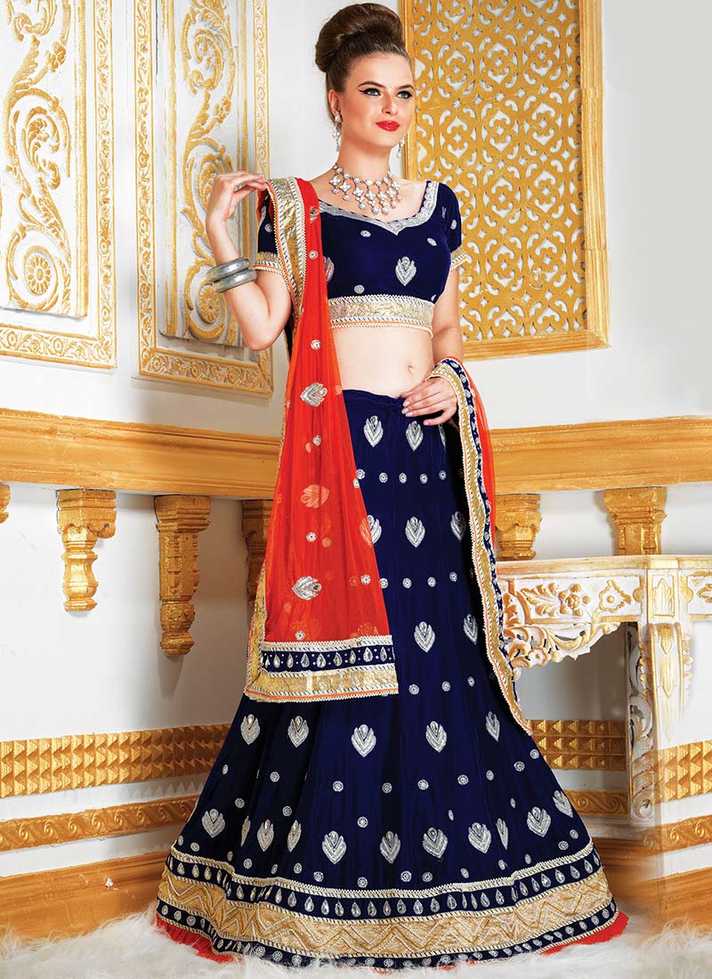 Velvet Lehenga Choli Designs With Price
