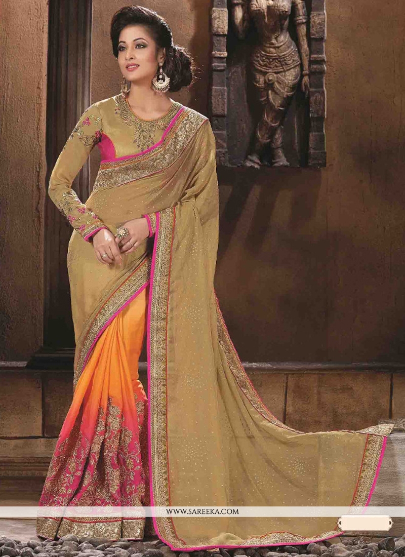 Embroidered Work Designer Saree