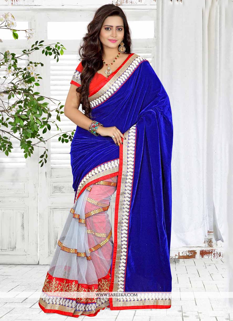 Blue Designer Saree