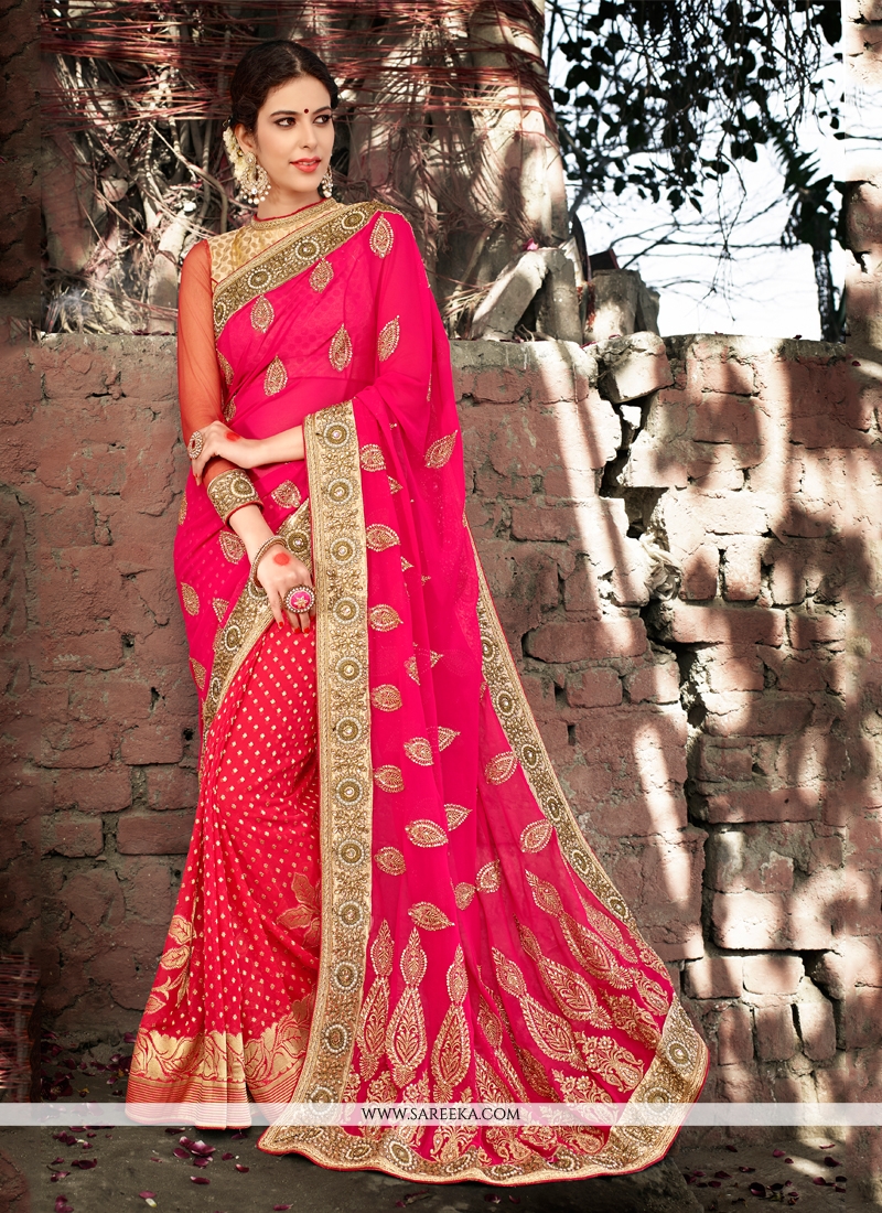 Patch Border Work Designer Saree