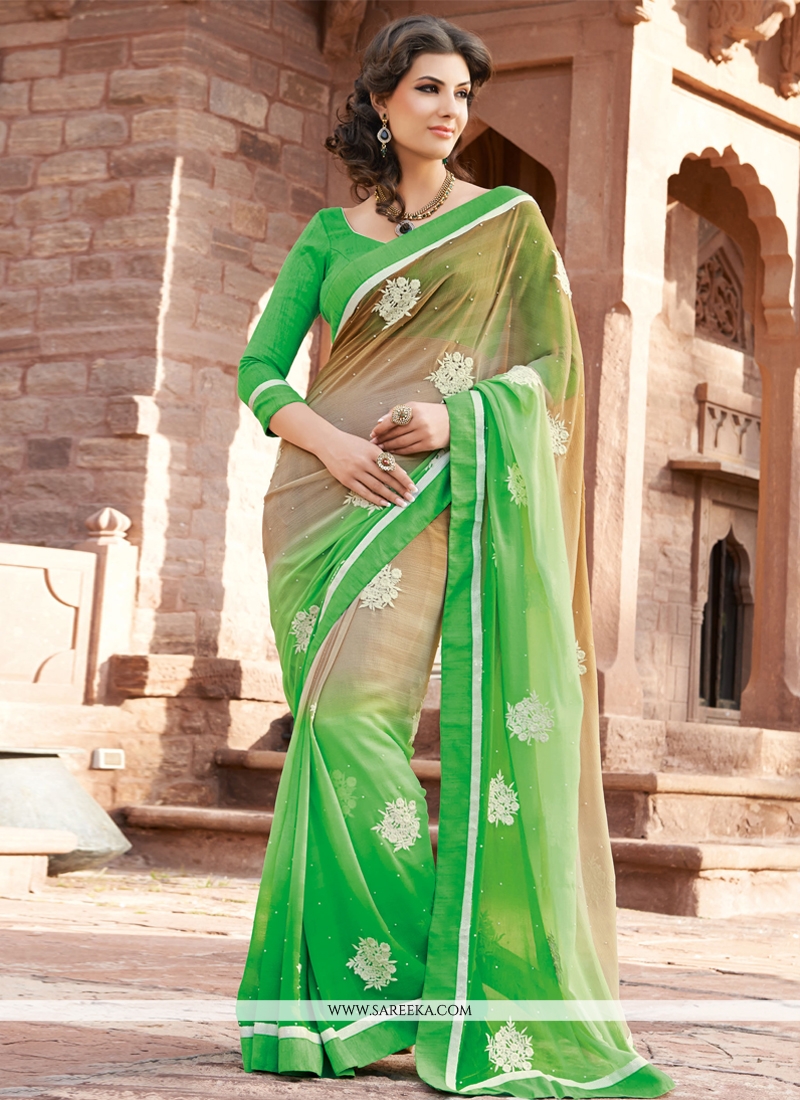 Green Designer Saree