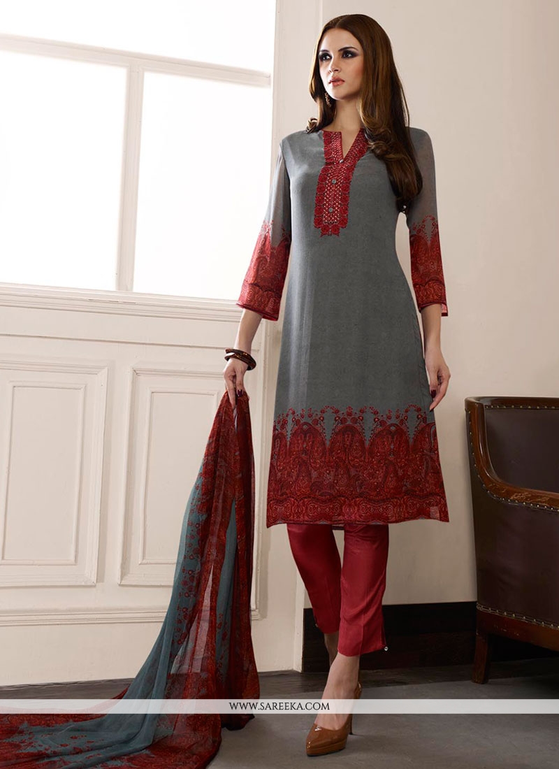 Multi Colour Designer Straight Suit